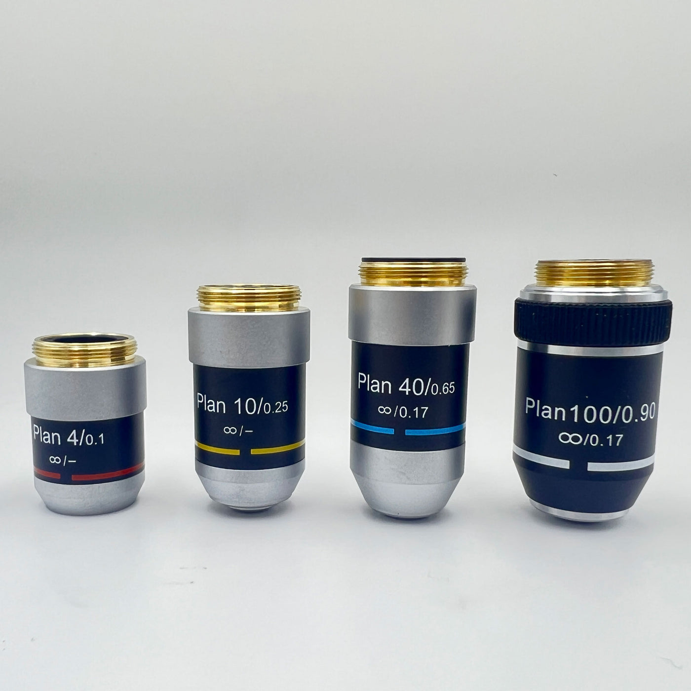 Infinity Plan Objectives Set 4x, 10x, 40x & 100x (Dry) — Microscopes.com.au