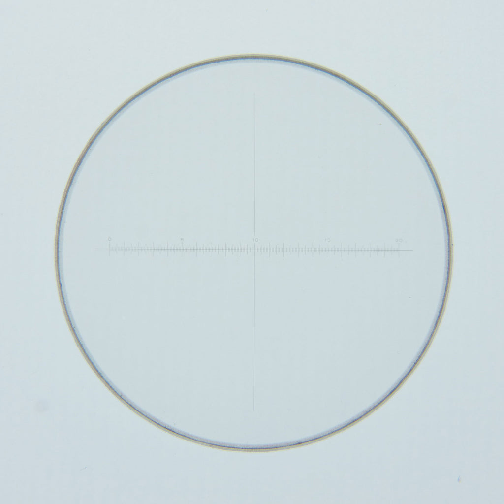 27mm Eyepiece Reticle with 20mm Horizontal Scale — Microscopes.com.au