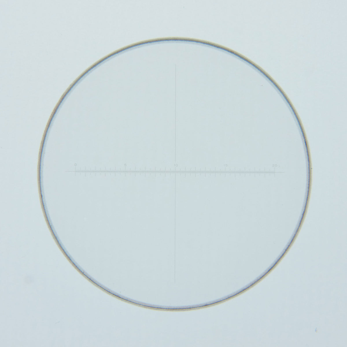 27mm Eyepiece Reticle with 20mm Horizontal Scale — Microscopes.com.au