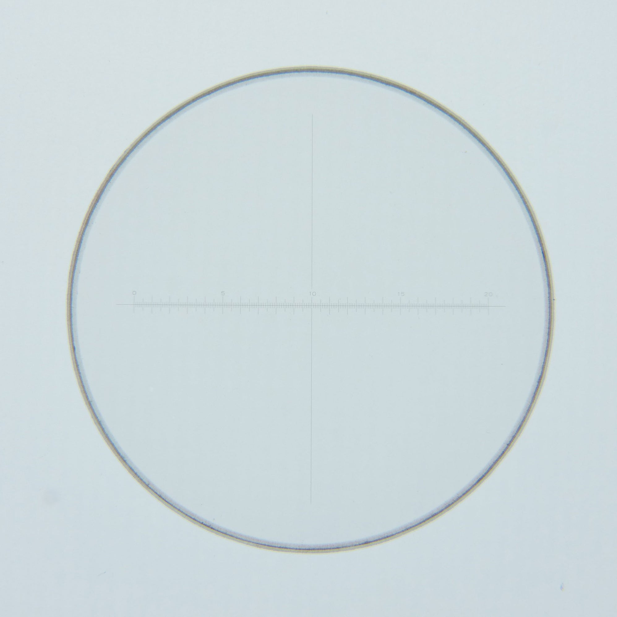 27mm Eyepiece Reticle with 20mm Horizontal Scale — Microscopes.com.au