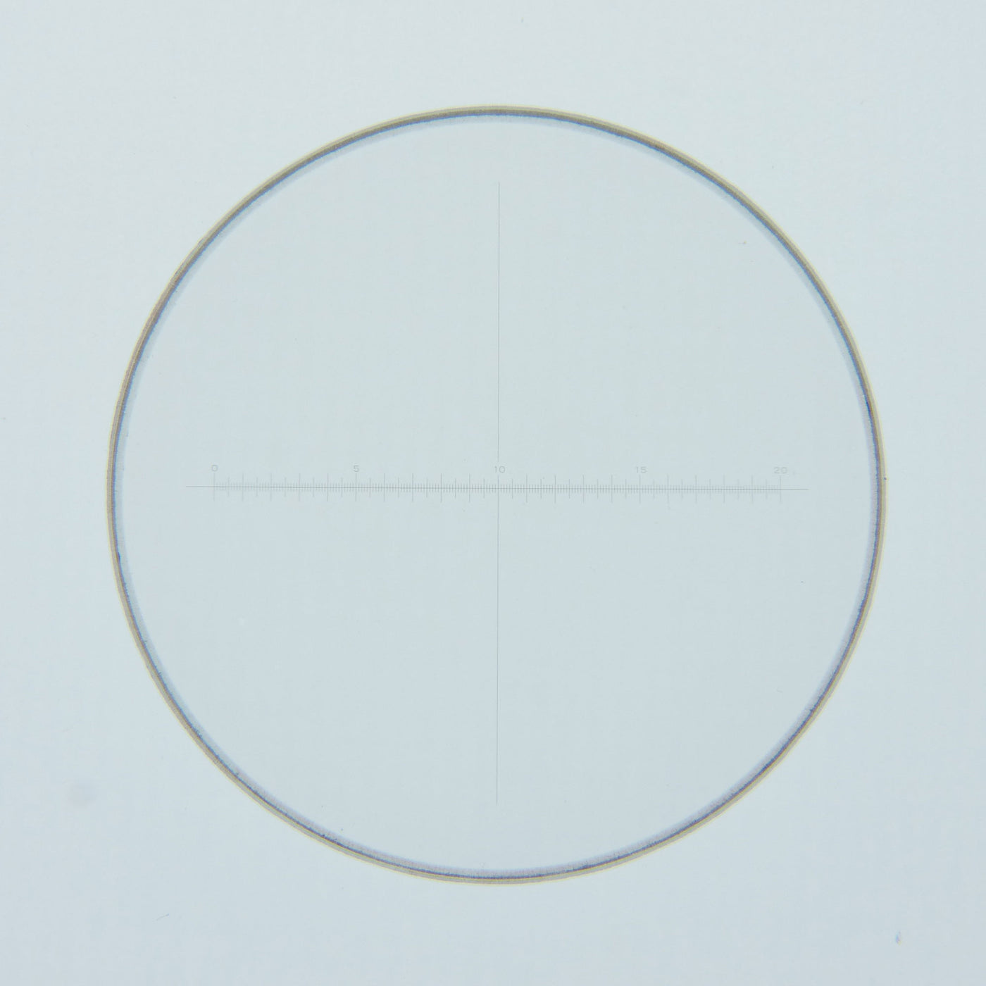 27mm Eyepiece Reticle with 20mm Horizontal Scale — Microscopes.com.au