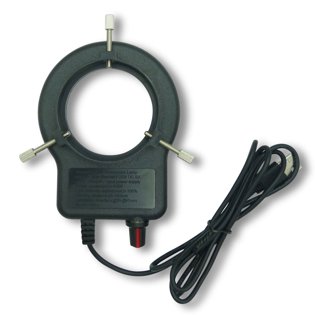 Rechargeable & Dimmable LED Ring Light — Microscopes.com.au