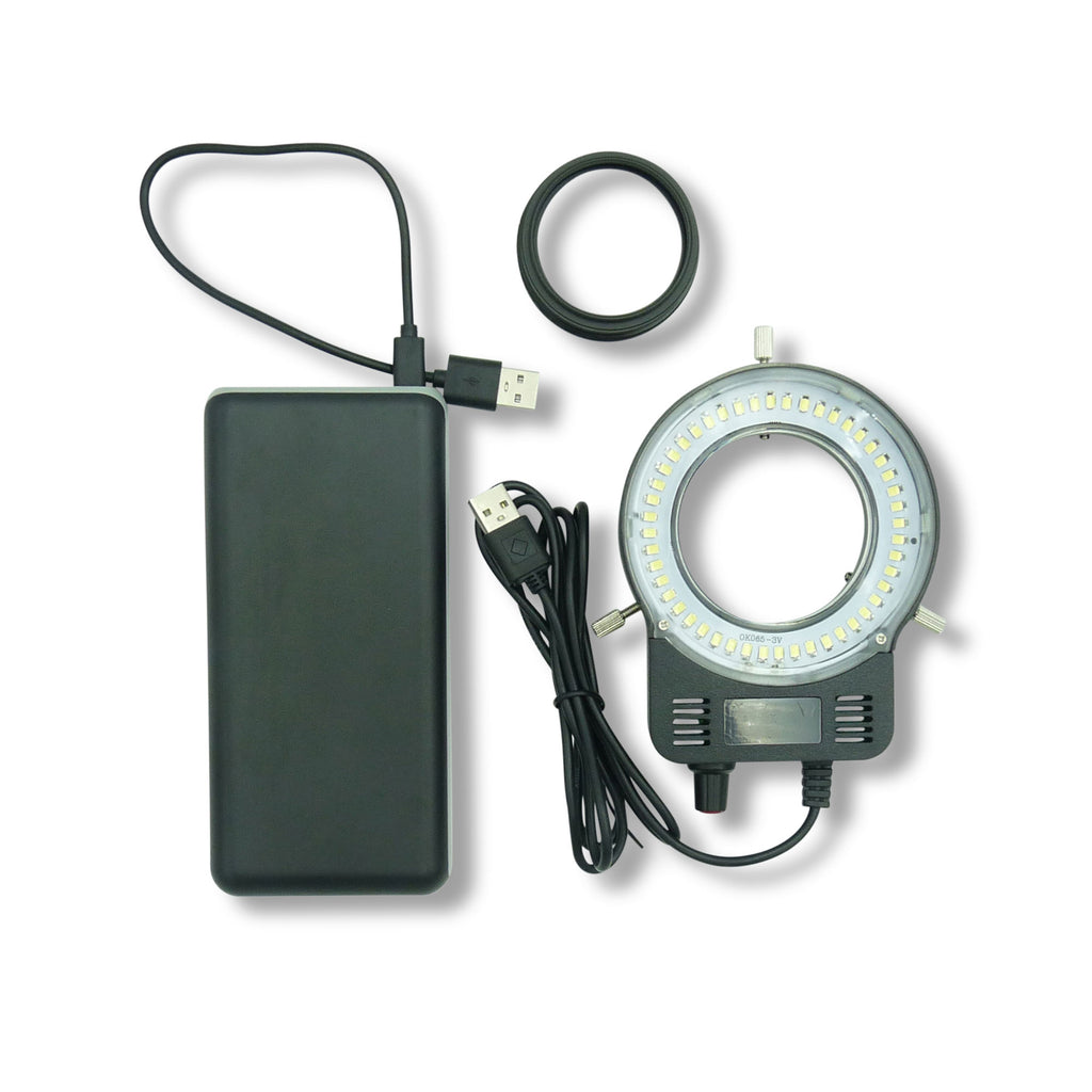 Rechargeable & Dimmable LED Ring Light — Microscopes.com.au